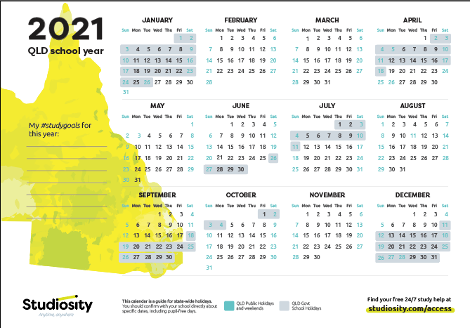 School terms and public holiday dates for QLD in 2021 | Studiosity