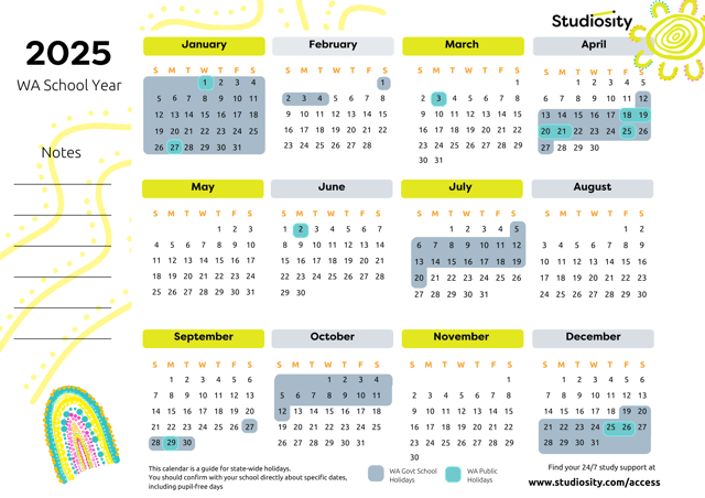 School terms and public holiday dates for WA in 2024 | Studiosity